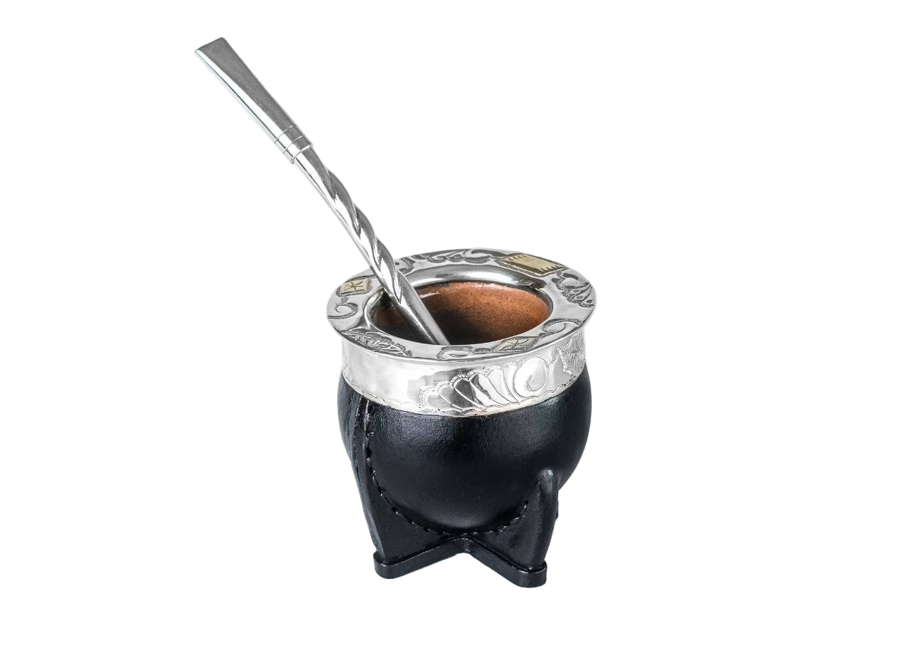 Mate Gourd Imperial Black or Brown Ceramic | Alpaca and Ceramic Mate B ...