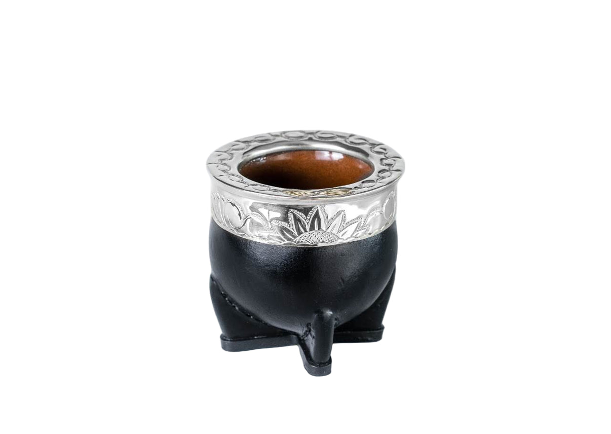 Mate Gourd Imperial Black or Brown Ceramic | Alpaca and Ceramic Mate B ...